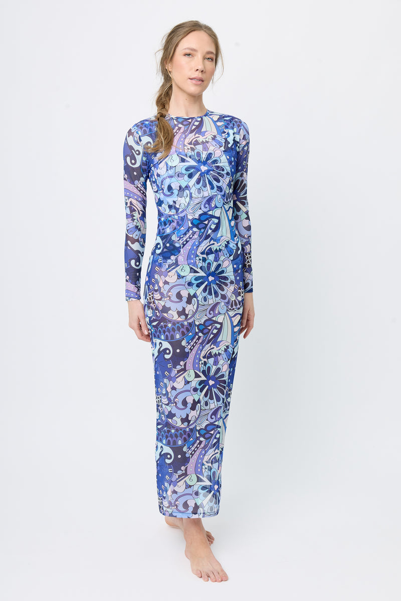 Vestido Aria Ondas Azul – MYSSO SWIMWEAR