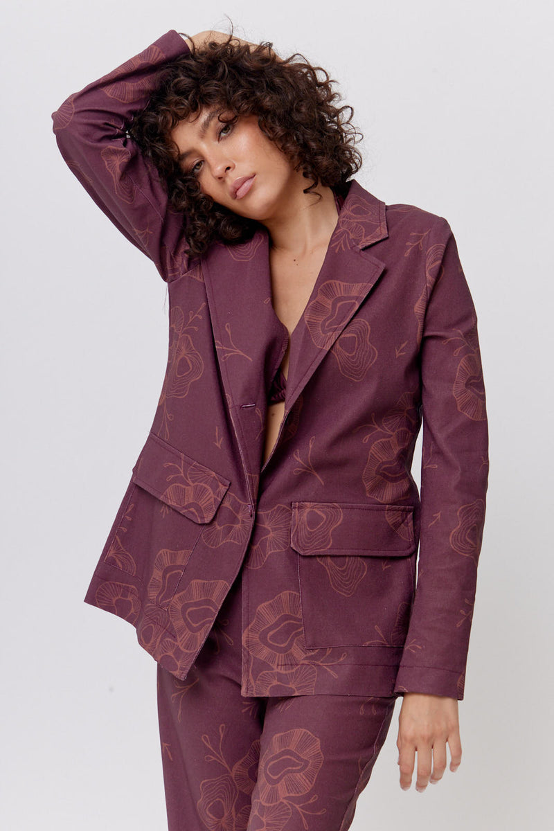 Saco Emily Vino Combinado – MYSSO SWIMWEAR