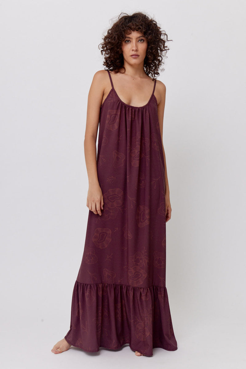 Vestido Concha Vino Combinado – MYSSO SWIMWEAR